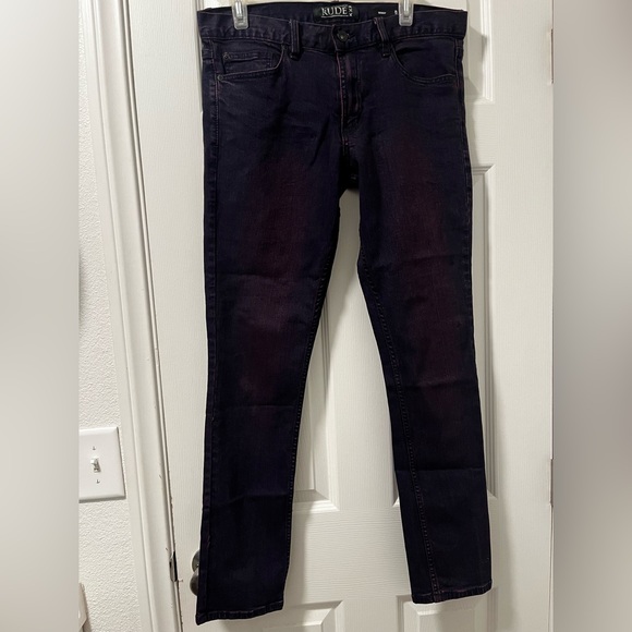 Xxx Rude | Jeans | Rude Deep Indigo Skinny Jeans 32x32 | Poshmark